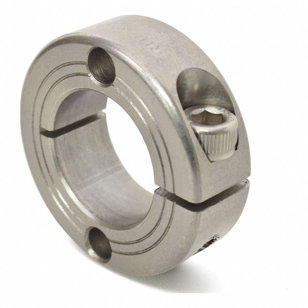 RULAND MANUFACTURING, 35 mm Bore Dia, Round, Mountable Shaft Collar ...
