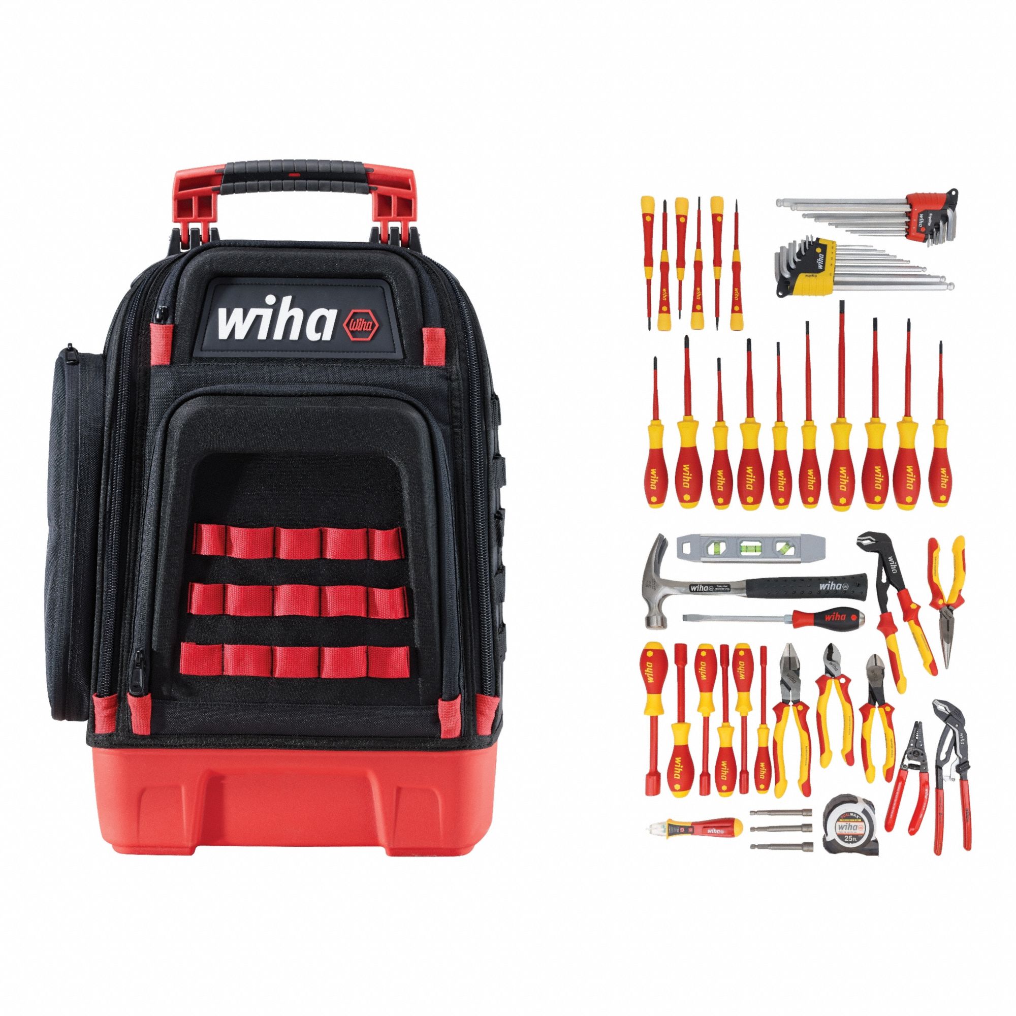 WIHA, Insulated, 59 Total Pcs, Master Electrician Insulated Tool Kit ...