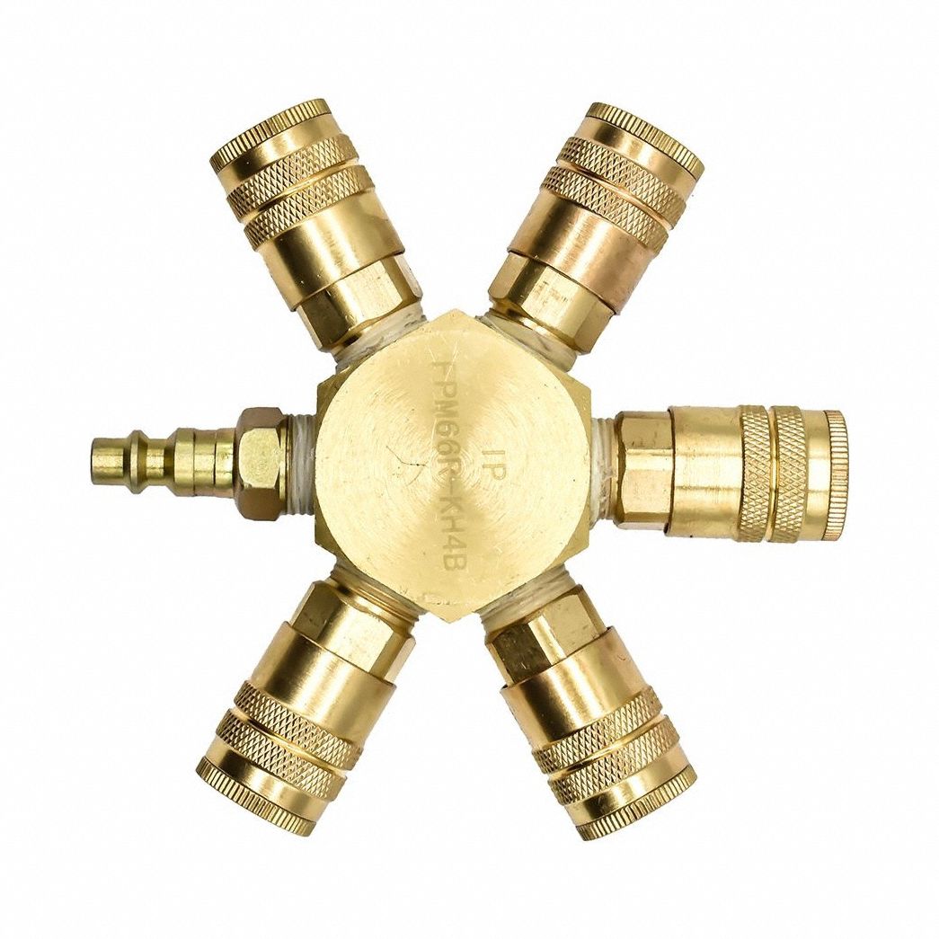 INTERSTATE PNEUMATICS, FNPT x FNPT, Hex, Pipe Manifold Fitting - 877EL7 ...