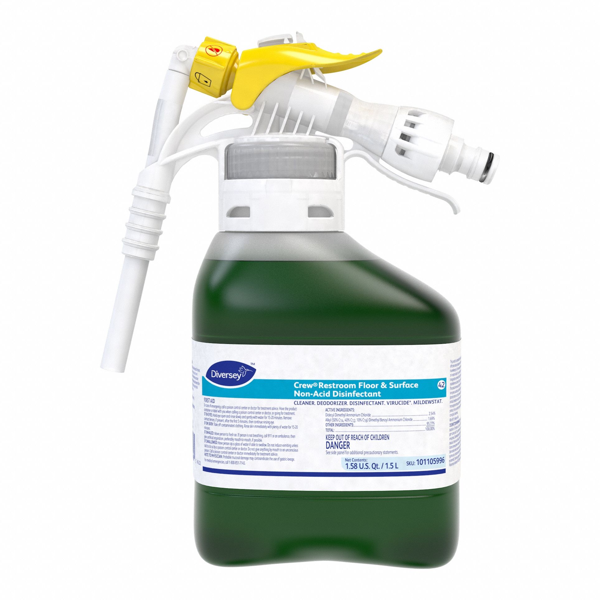 DIVERSEY, Crew®, 42, Non-Acid Disinfectant Cleaner - 911YT5|101105996 ...