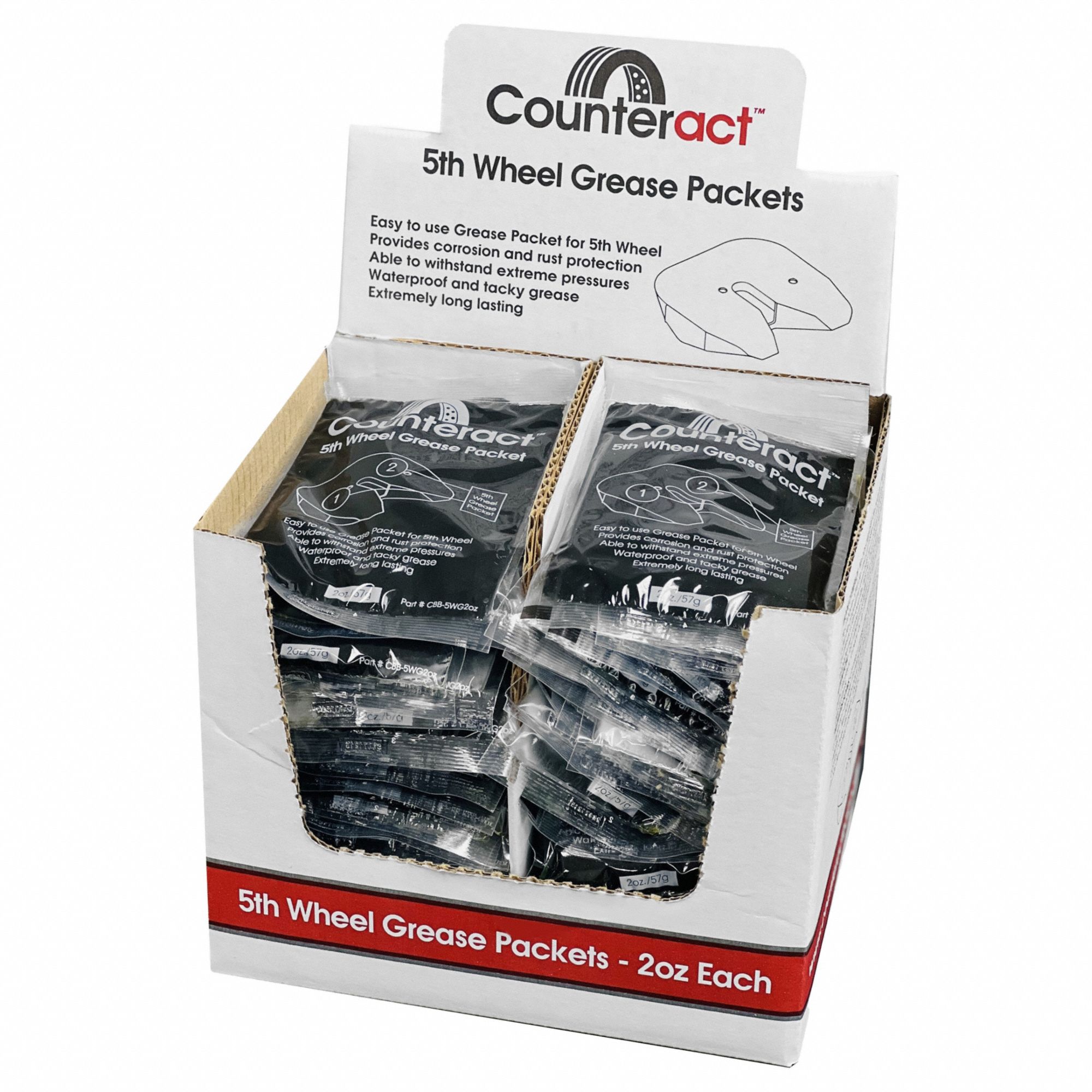 COUNTERACT, Packet, 2 oz Container Size, Wheel Grease Packets - 820EV6 ...