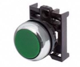 EATON, Non-Illuminated, Flush Profile, Flush Push Button Operator - 30XE74|M22M-D-G-X1-K10 ...