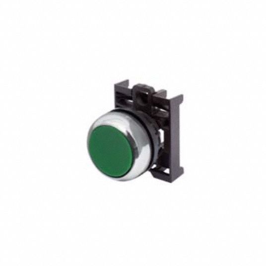 EATON, Non-Illuminated, Flush Profile, Flush Push Button Operator - 30XE74|M22M-D-G-X1-K10 ...