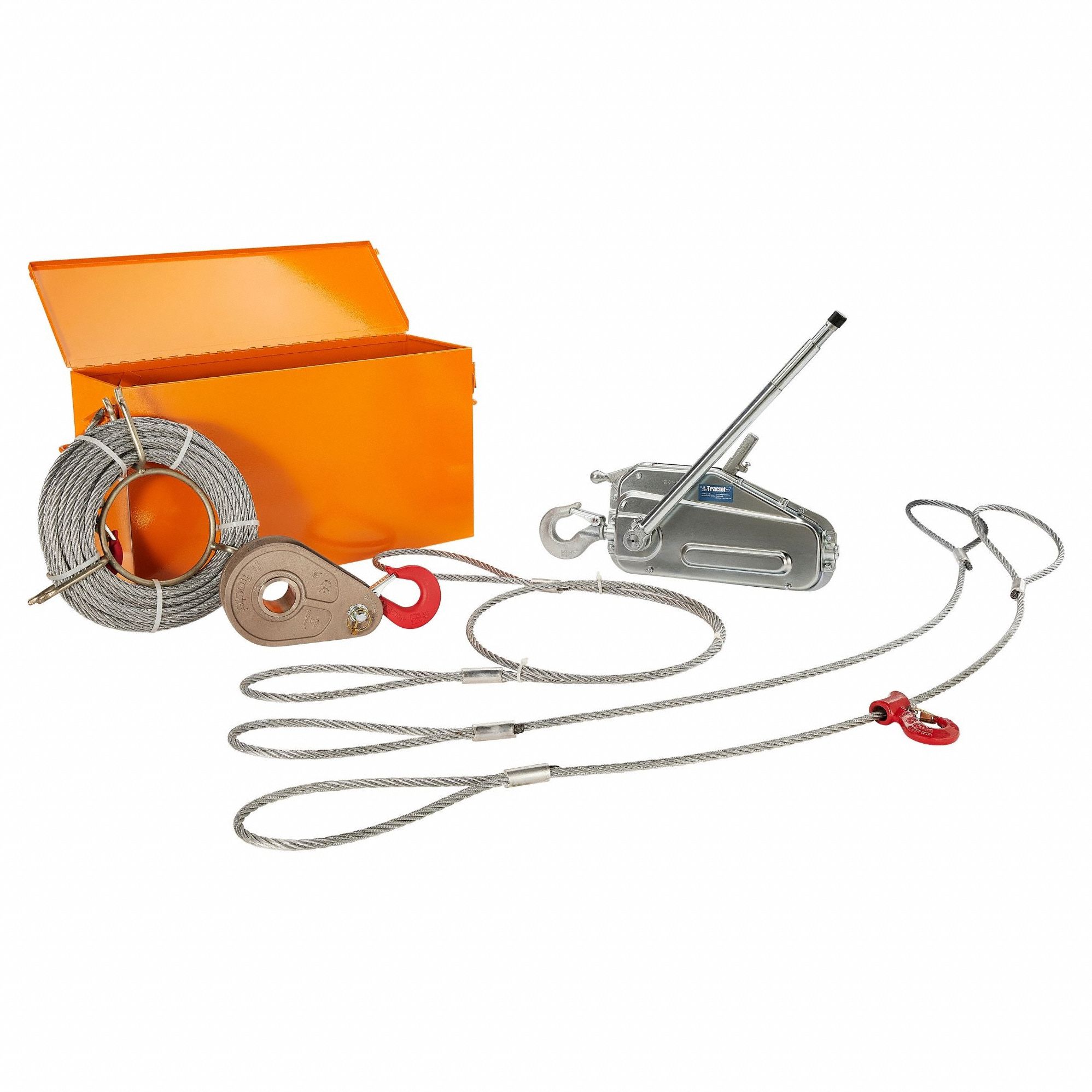 TRACTEL, Lower/Raise, Snap Hook, Cable Hoist Rescue Kit - 6XXJ1 ...