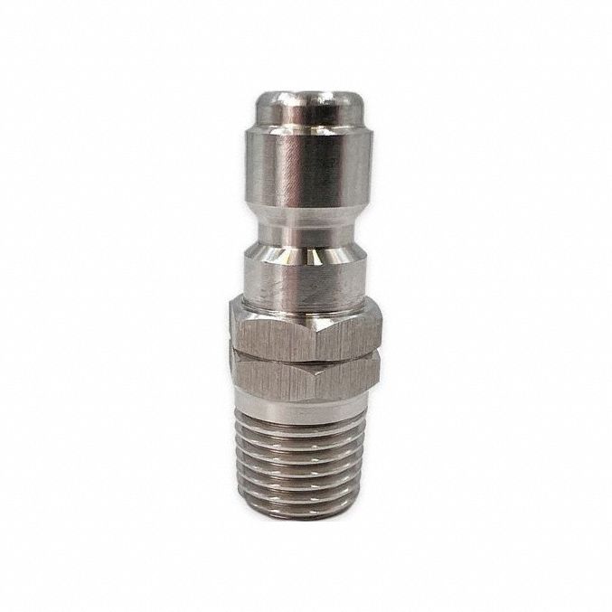 AR NORTH AMERICA, 1/4 in (M)NPT, 1/4" (M)QC Plug, Quick-Connect Plug ...