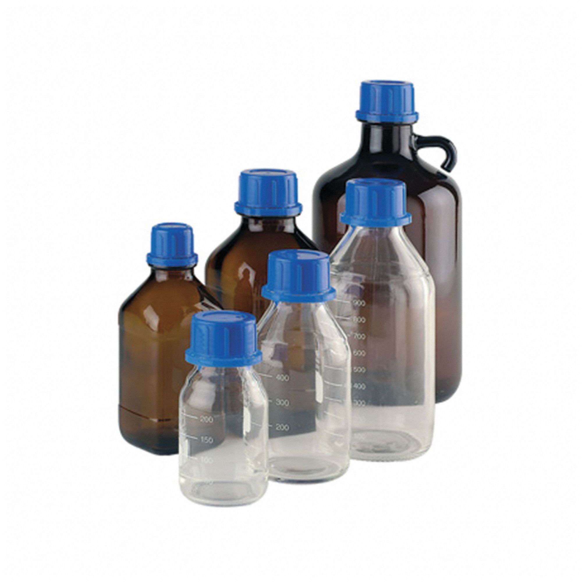 Borosilicate Glass, 1 L Capacity - mL, Reagent Bottle - 49WE98|844029 ...
