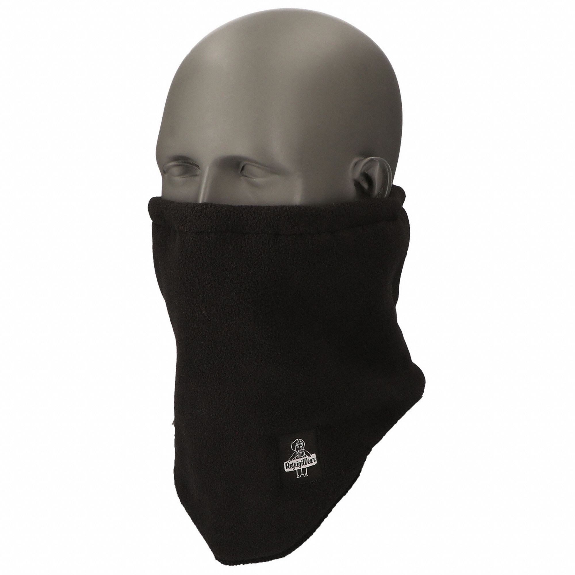 REFRIGIWEAR, Wool Neck Gaiter, Black, Fleece Neck Gaiter - 797Y30 ...