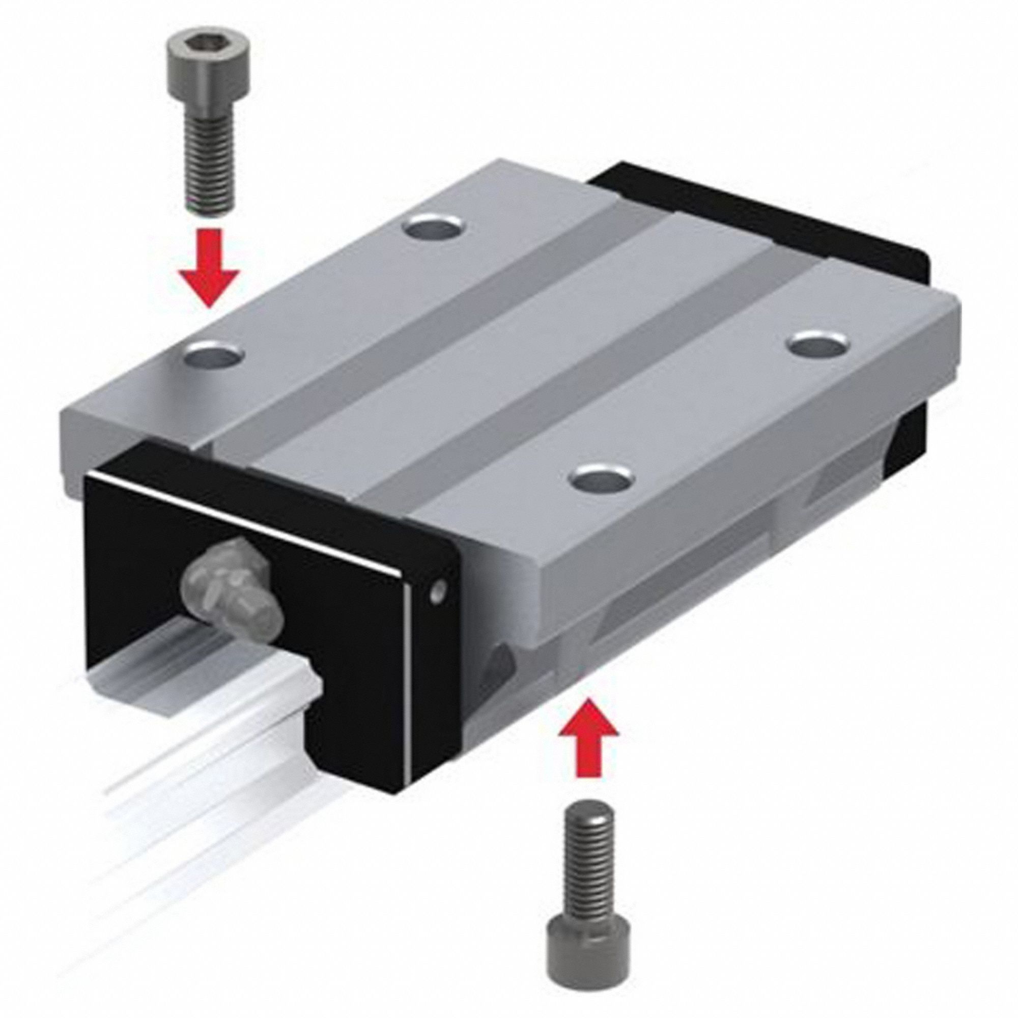 THK, For 20 mm Rail Wd, Ball, Linear Guide Carriage - 800Y67|HSR20LC1SS ...