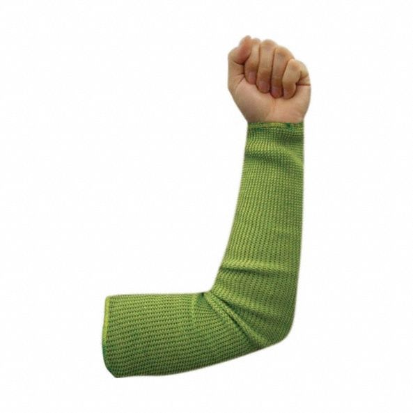 WHIZARD, ANSI/ISEA Cut Level 4, Green/Yellow, Cut-Resistant Sleeve ...