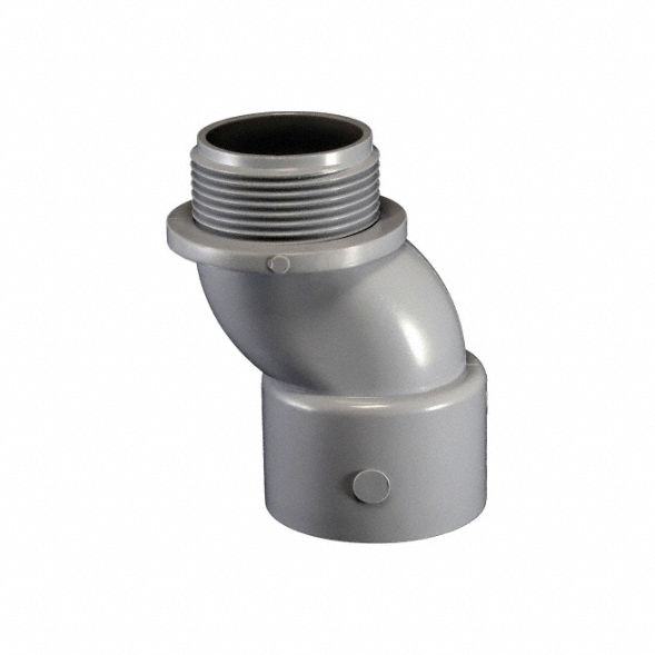 PVC, 2 in Trade Size, Offset Threaded Conduit Adapter - 4FYV5|5133185 ...