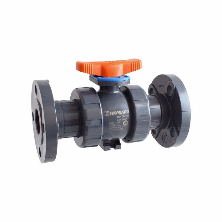 HAYWARD FLOW CONTROL, 1/2 in, PVC, Manual Two-Way Ball Valve - 466H60 ...