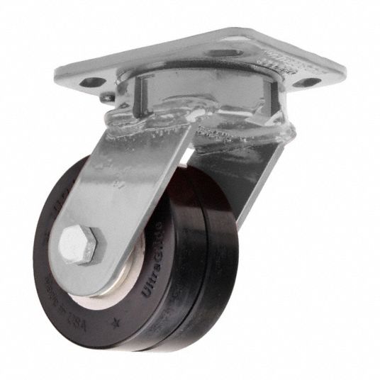 HAMILTON CASTER & MFG. CO., Kingpinless Swivel, Polyurethane, Plate ...