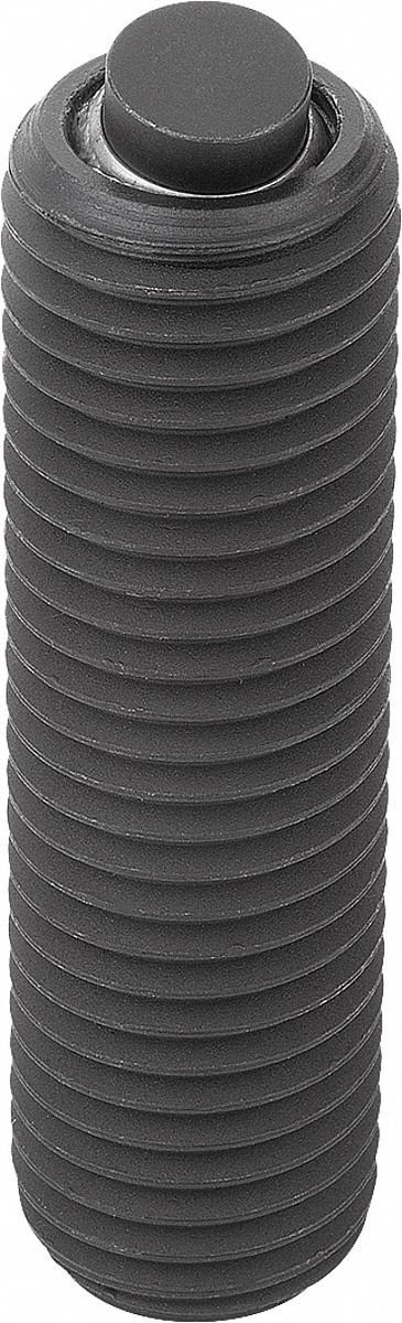 KIPP, Steel Insert, M20, Fully-Threaded Gripper w/Flat Pad - 801YL1 ...