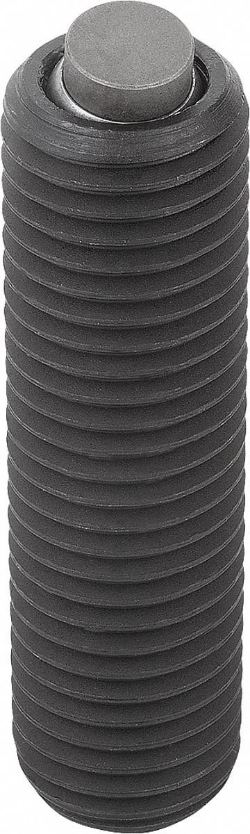 KIPP, Stainless Steel Insert, M24, Fully-Threaded Gripper w/Flat Pad ...