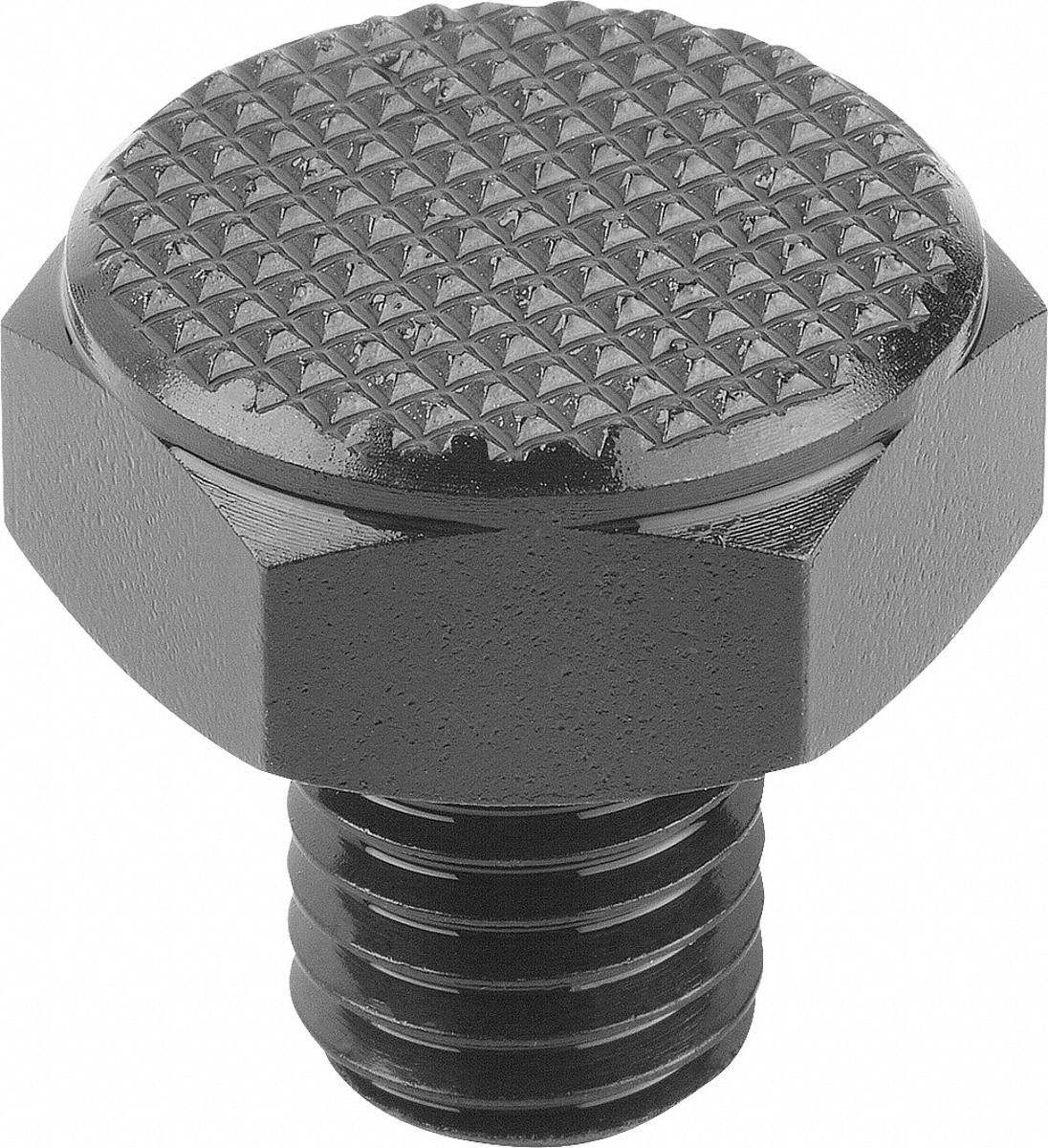 KIPP, External Threads, Serrated, Positioning Foot w/Serrated Face ...