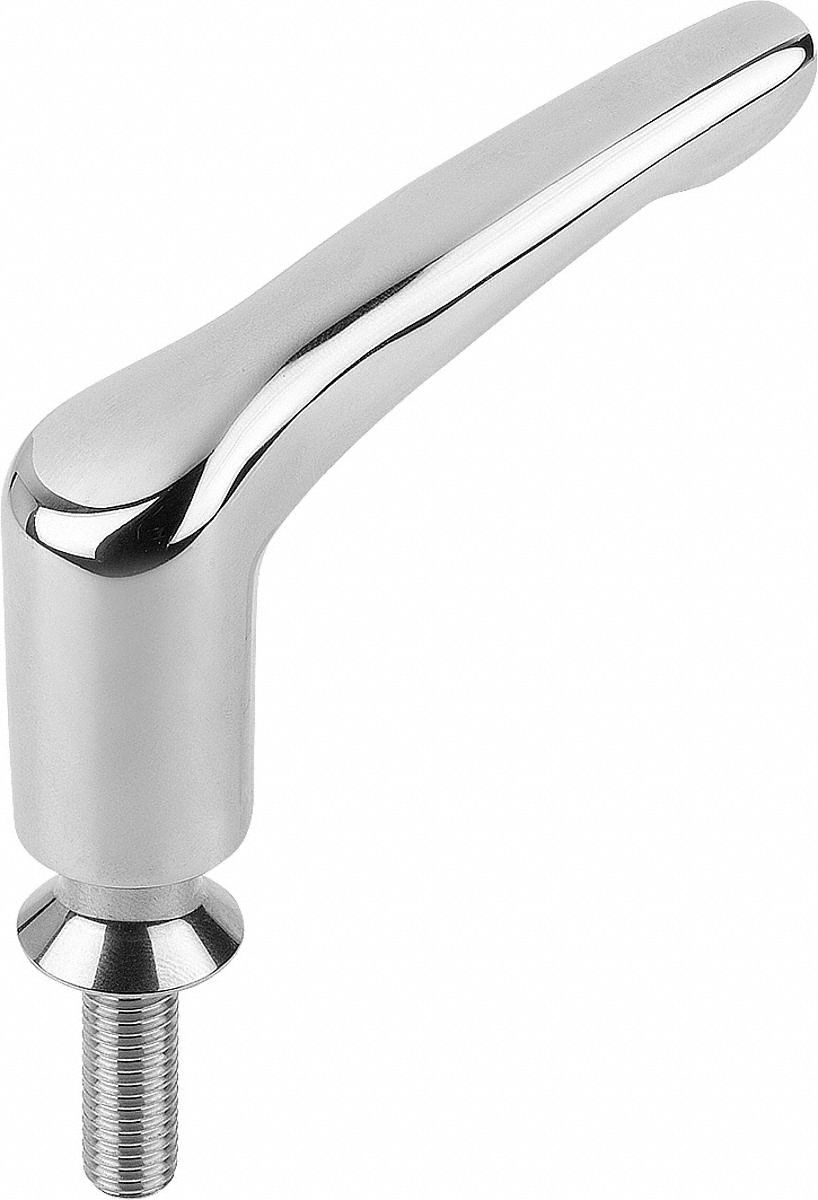 KIPP, SS, M12 Thread, Adjustable Handle - 802KP0|K1317.312X50 - Grainger