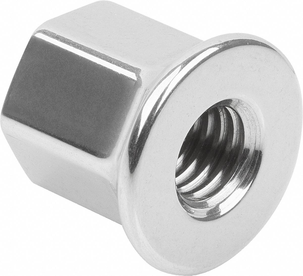 Std Crown, M5x0.80 Thread, Hygienic USIT Cap Nut w/Flat Head - 802JR7 ...