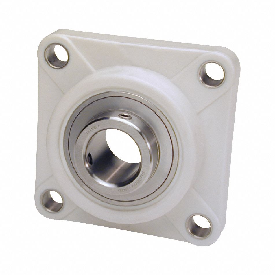 IPTCI BEARINGS, Radial Ball, 1 3/16 in Bore, 4 Bolt Flange Bearing - 868YH9|SUCTF206-19 IP69K ...