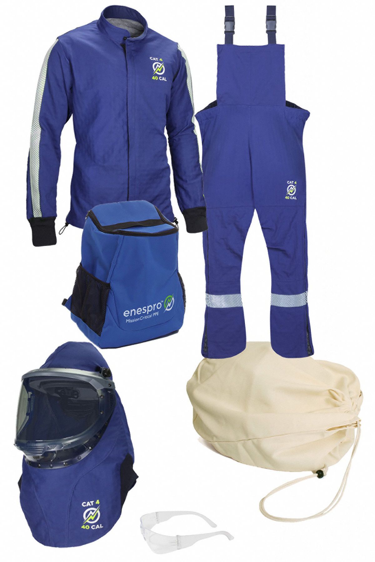 NATIONAL SAFETY APPAREL, 3X, 40 cal/sq cm ATPV, Arc Flash Clothing Kit ...
