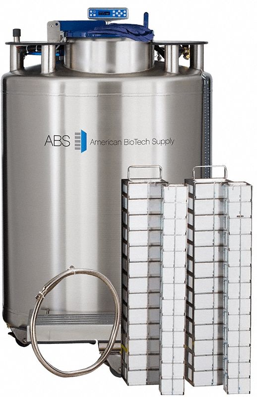 AMERICAN BIOTECH SUPPLY, 371 L Capacity, 34 in Overall Dia, Cryogenic ...