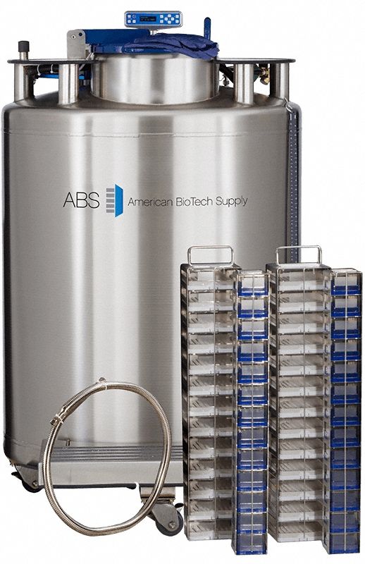 AMERICAN BIOTECH SUPPLY, 371 L Capacity, 34 in Overall Dia, Cryogenic ...