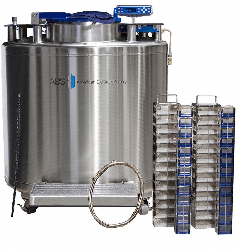 AMERICAN BIOTECH SUPPLY, 1,269 L Capacity, 5 ft Overall Dia, Cryogenic ...
