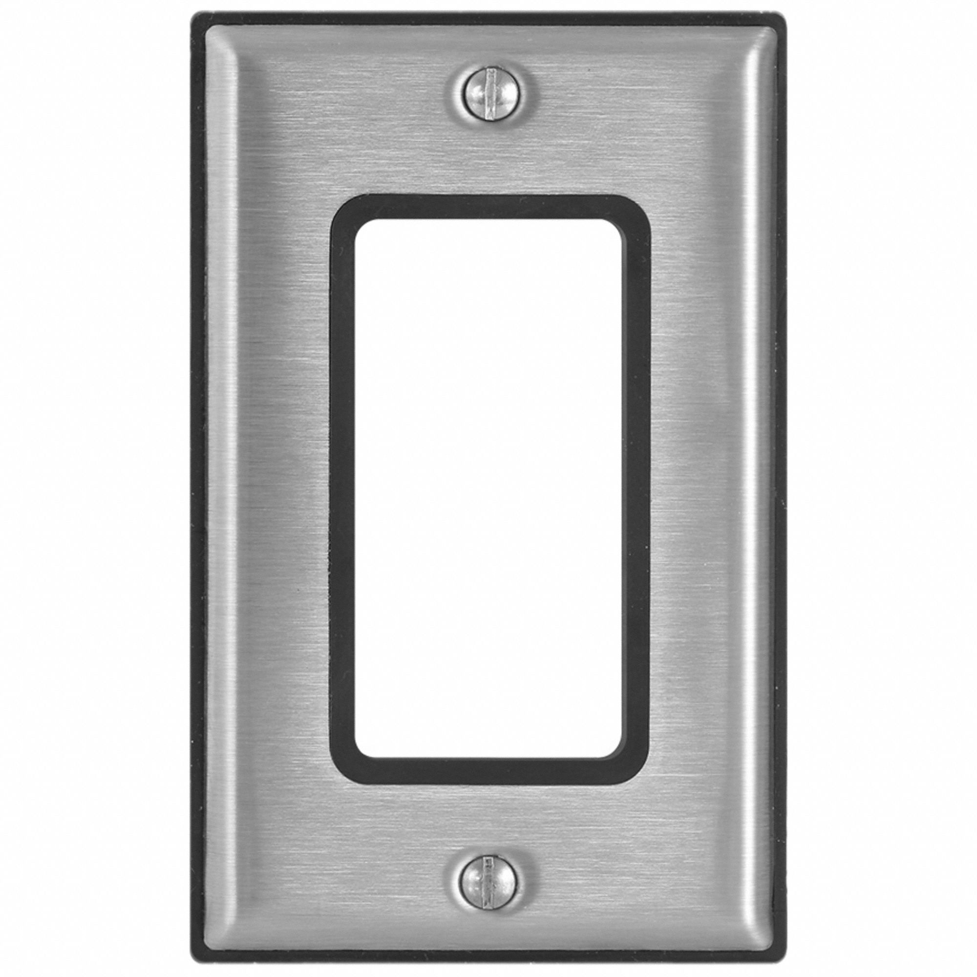Decorator-Rocker, Stainless Steel, Decora Device Wall Plate - 802G37 ...