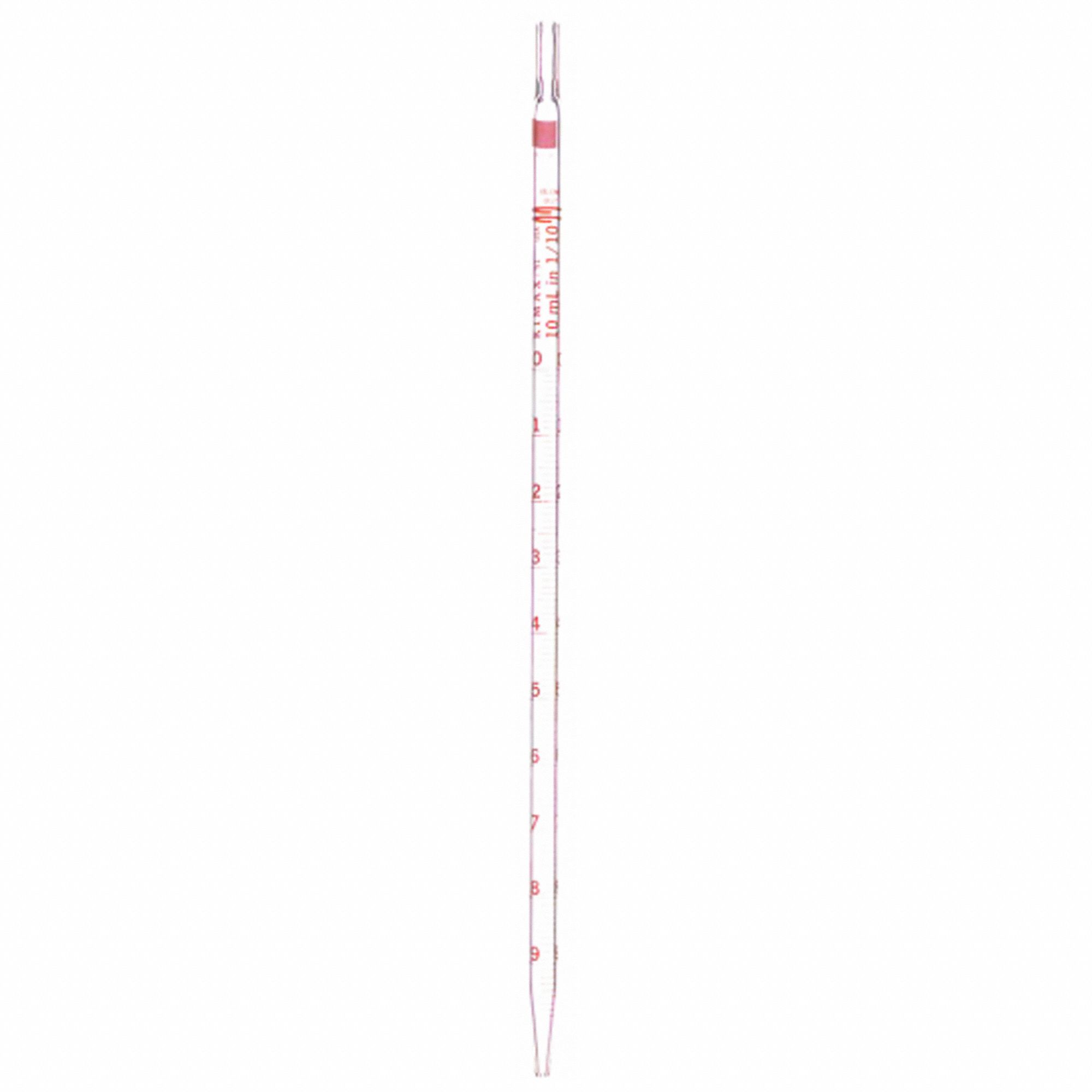 KIMBLE, 10 mL Capacity, 0.1 mL Graduation Increments, Serological ...