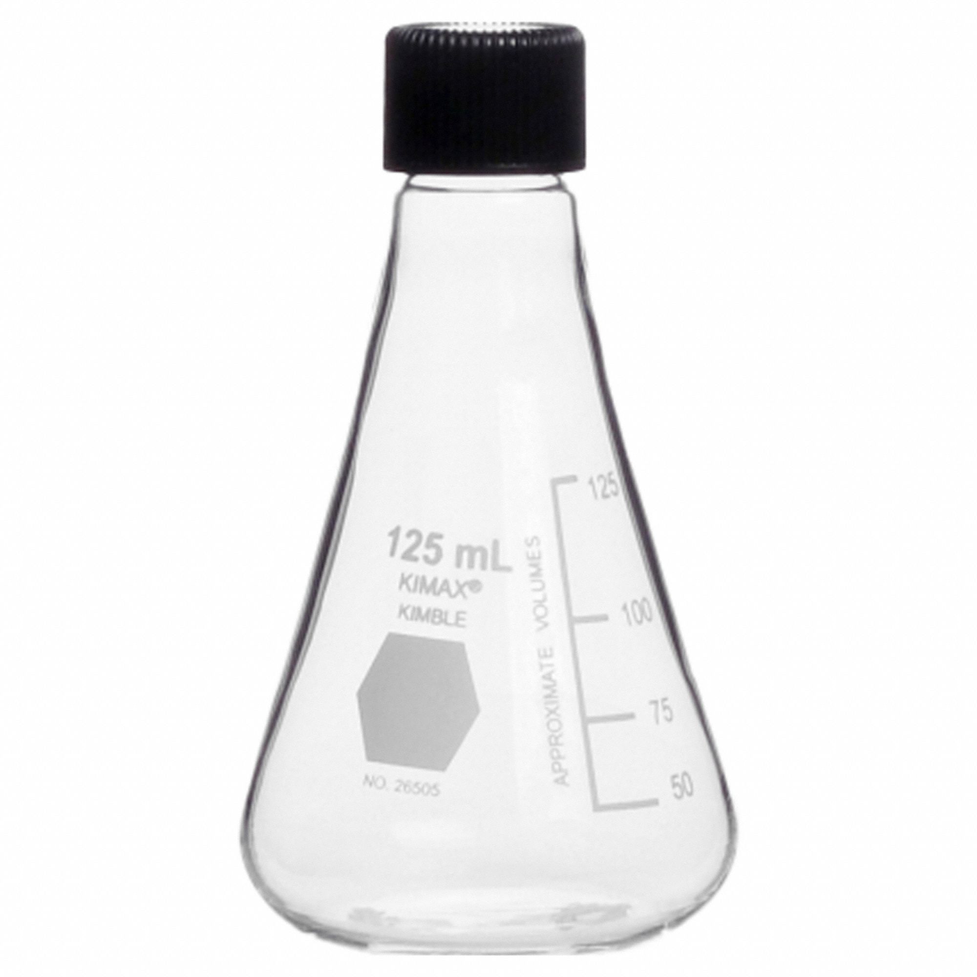Borosilicate Glass, 50 mL Capacity - mL, Erlenmeyer Flask - 52NE59 ...