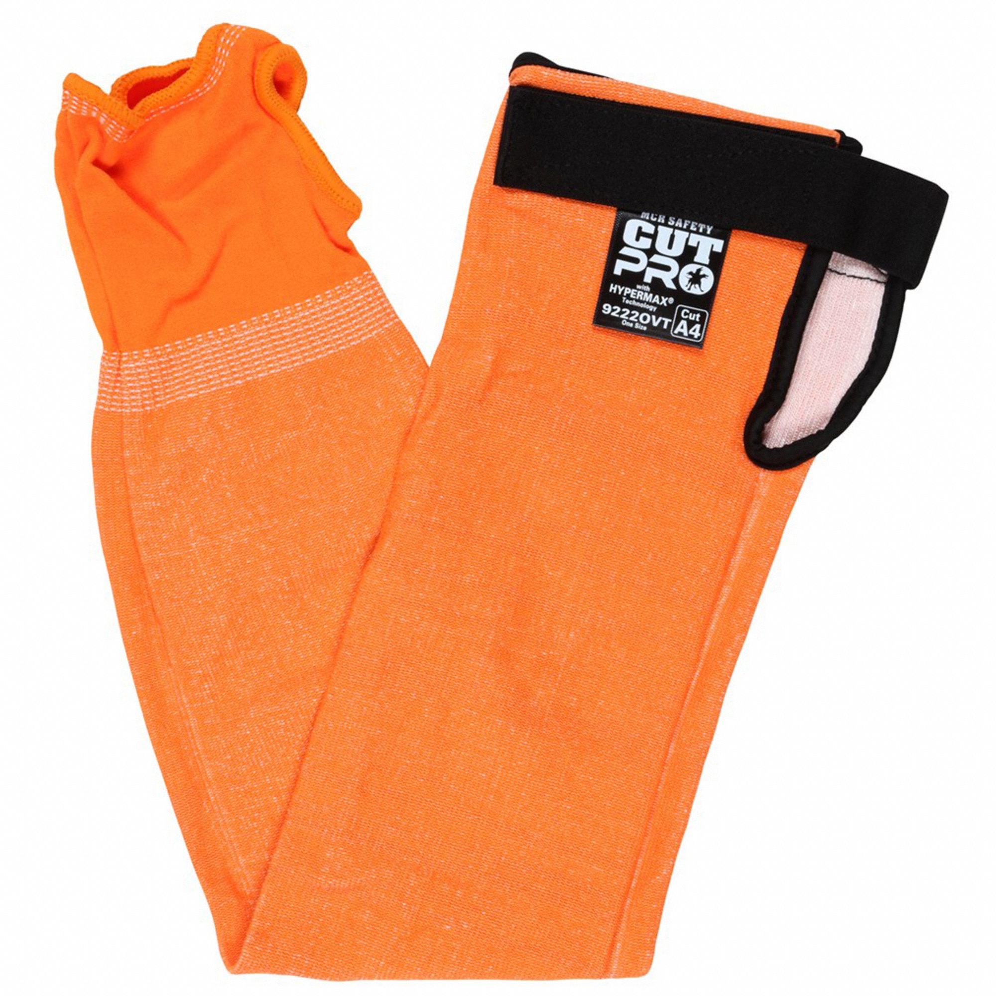 MCR SAFETY, ANSI/ISEA Cut Level A4, Orange, Cut-Resistant Sleeve ...