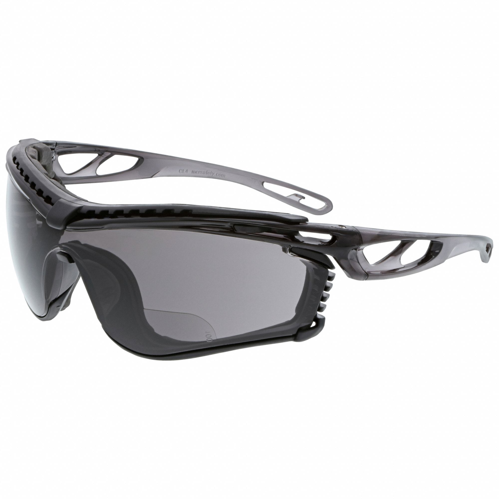MCR SAFETY, Gray Lens Color, Wraparound Frame, Safety Glasses - 801W19 ...
