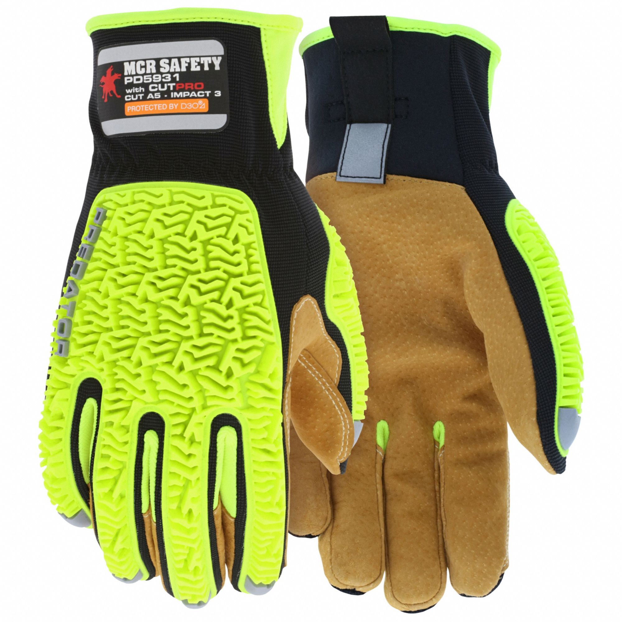 MCR SAFETY, L ( 9 ), Mechanics Glove, Mechanics Gloves - 801C20|PD5931L ...