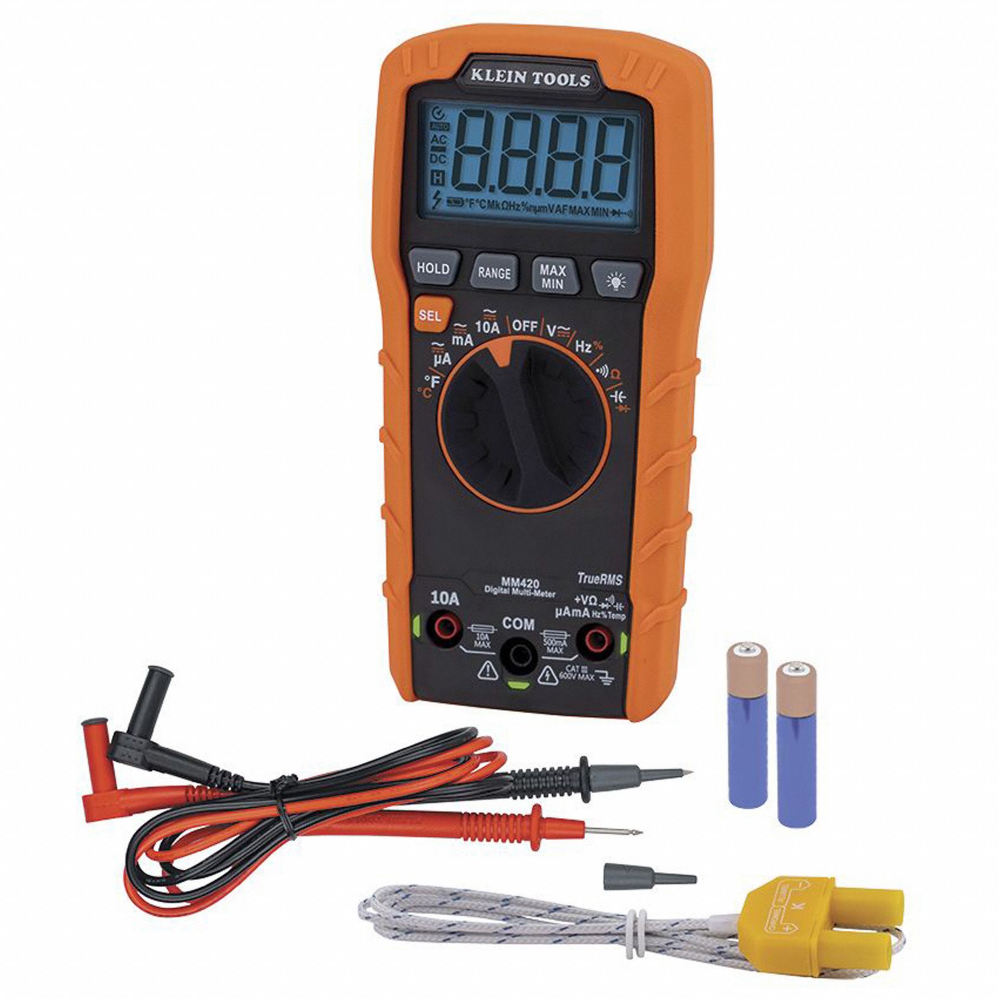KLEIN TOOLS, CAT III 600V, TRMS, Multimeter - 801GH3|MM420 - Grainger
