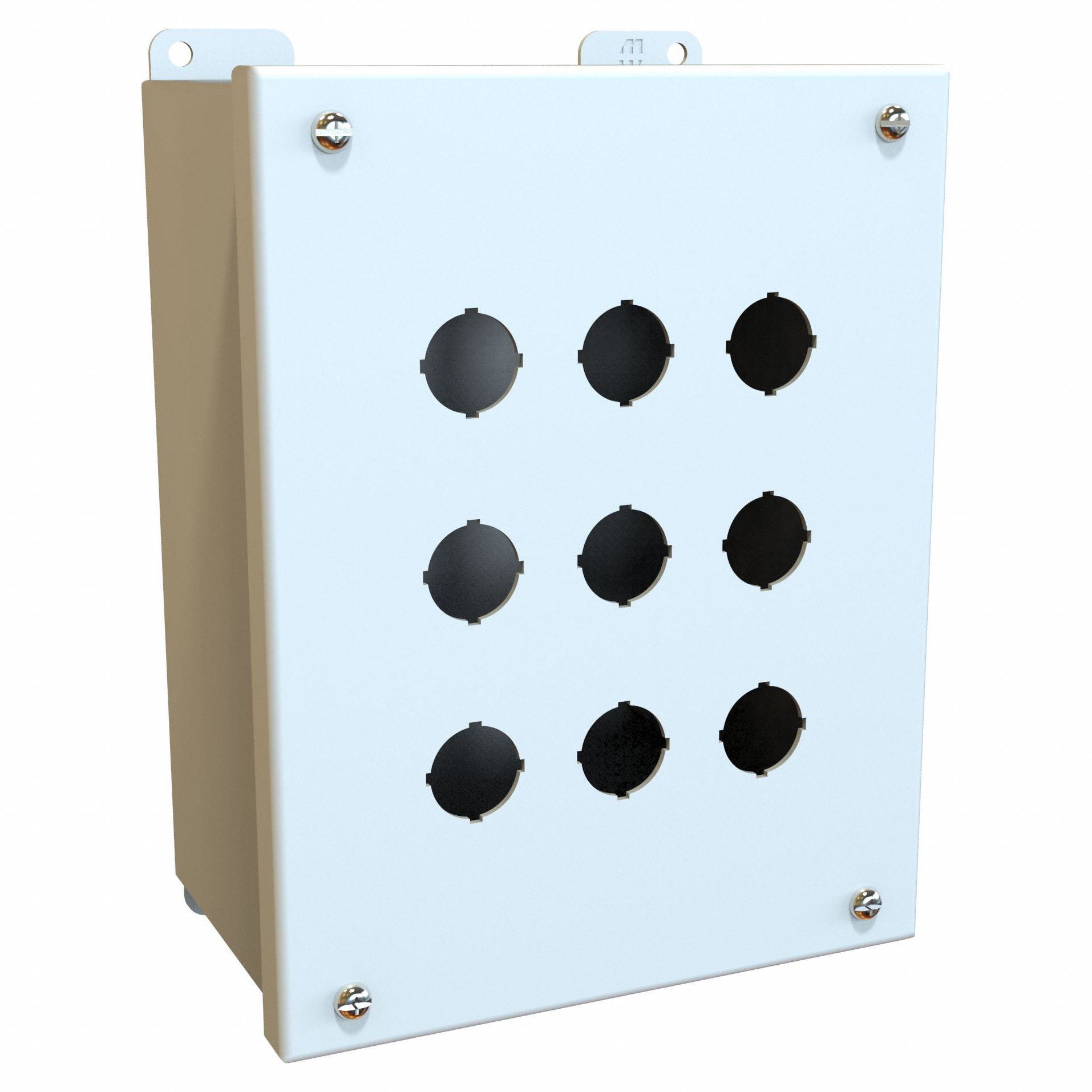 HAMMOND, 22mm, 9 Holes, Push Button Enclosure - 819ZJ5|MPB9LG - Grainger
