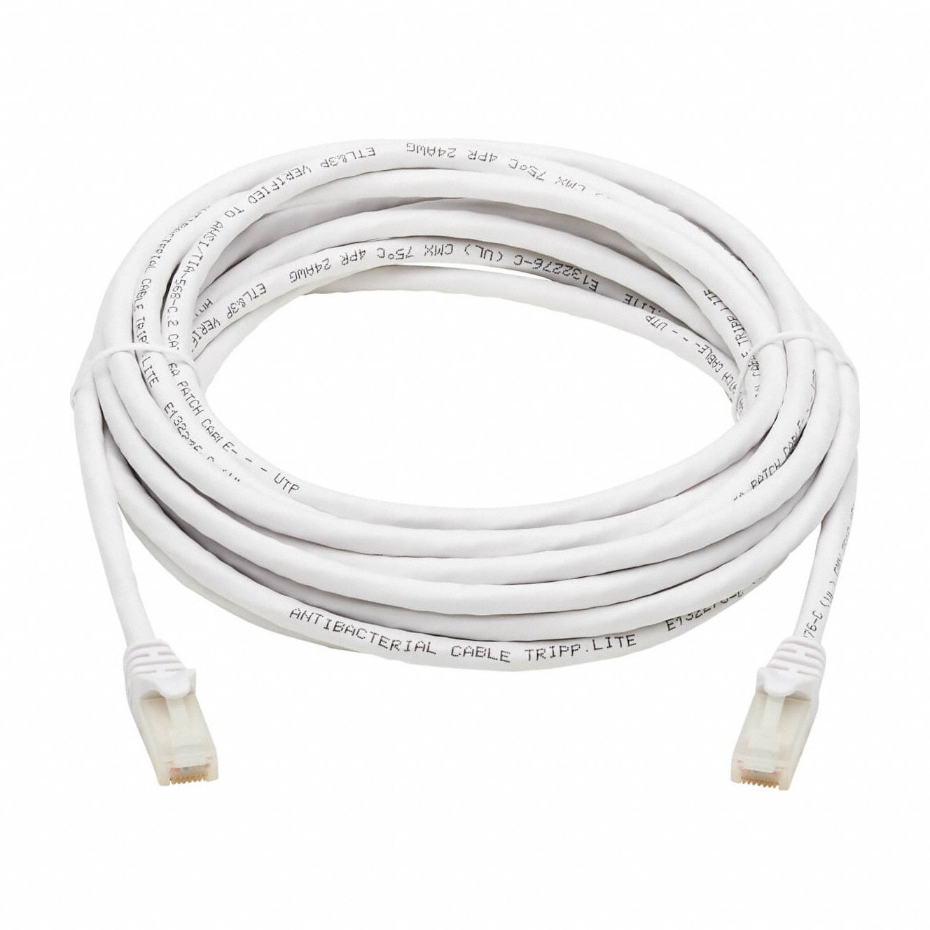EATON TRIPP LITE, Unshielded, Cat 6A, Ethernet Cable - 887NG0|N261AB-020-WH - Grainger