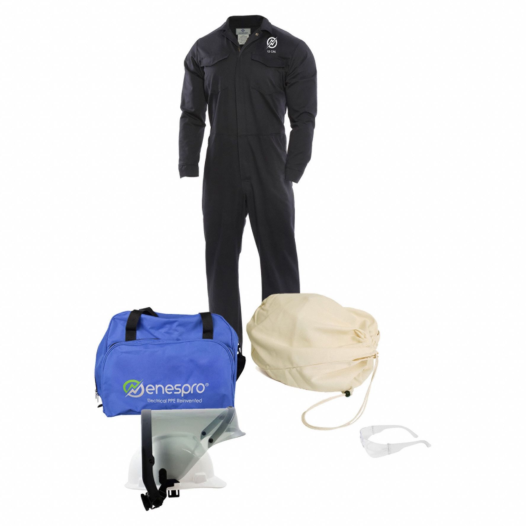 NATIONAL SAFETY APPAREL, XL, 12 cal/sq cm ATPV, Coverall Arc Flash Kit ...