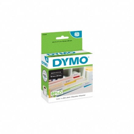 DYMO, 2 1/2 in Label Wd, 3/4 in Label Ht, File Folder Label - 897EE2 ...