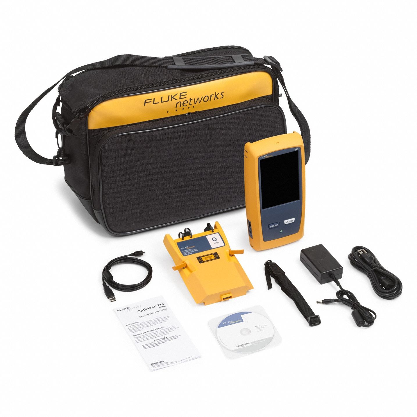 FLUKE NETWORKS, Fiber Optic Cable Testing Kit, APC/SC, Optical Time ...