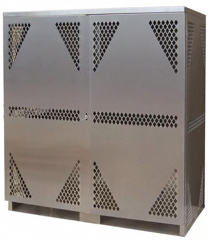 20 Vertical Cylinders, 60 in x 32 in x 65 in, Cylinder Storage Cabinet ...