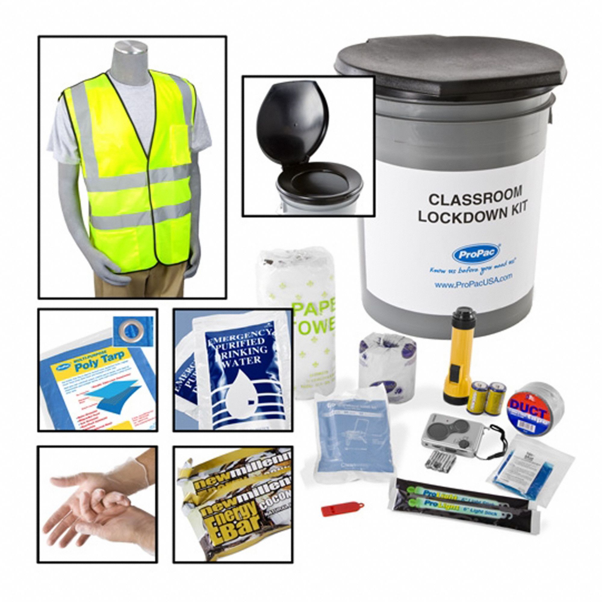 PROPAC, INC., 64 Components, Bucket, LOCKDOWN KIT - 826W12|K2308 - Grainger