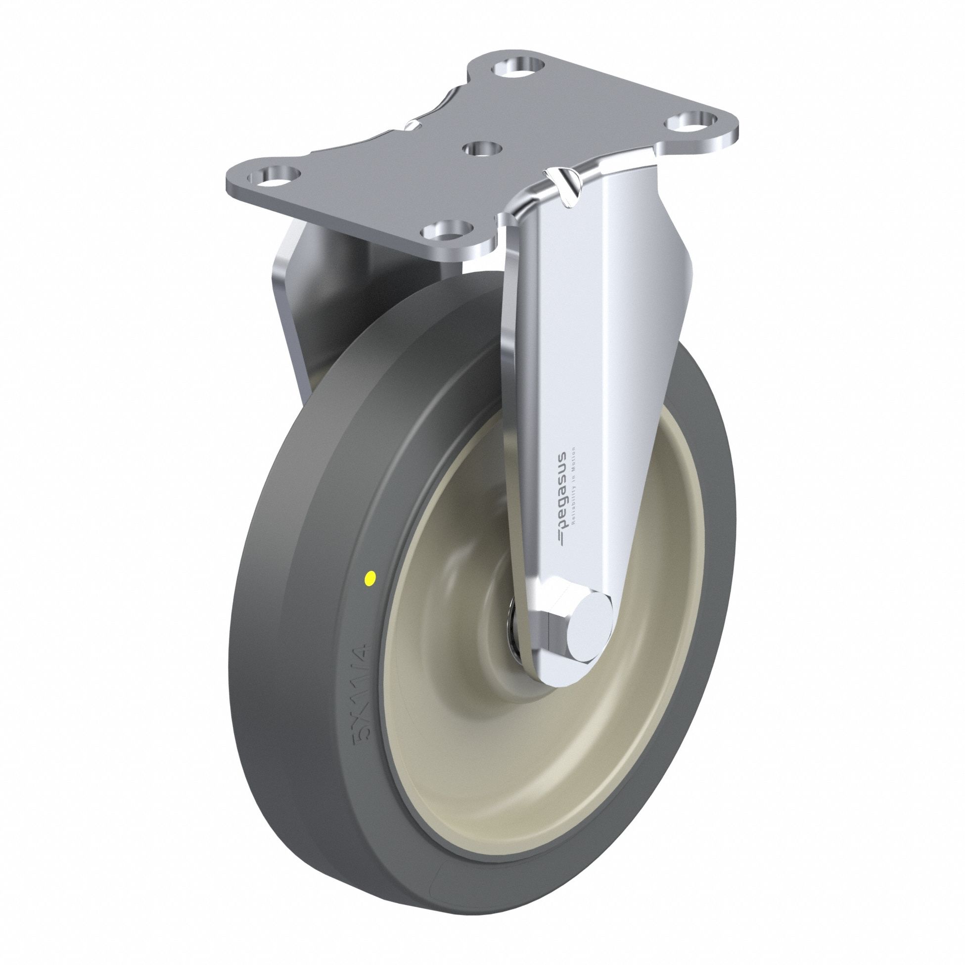 Rigid, No Brake, Plate Caster - 846TC4|P12R-PRP050B-12-EL - Grainger