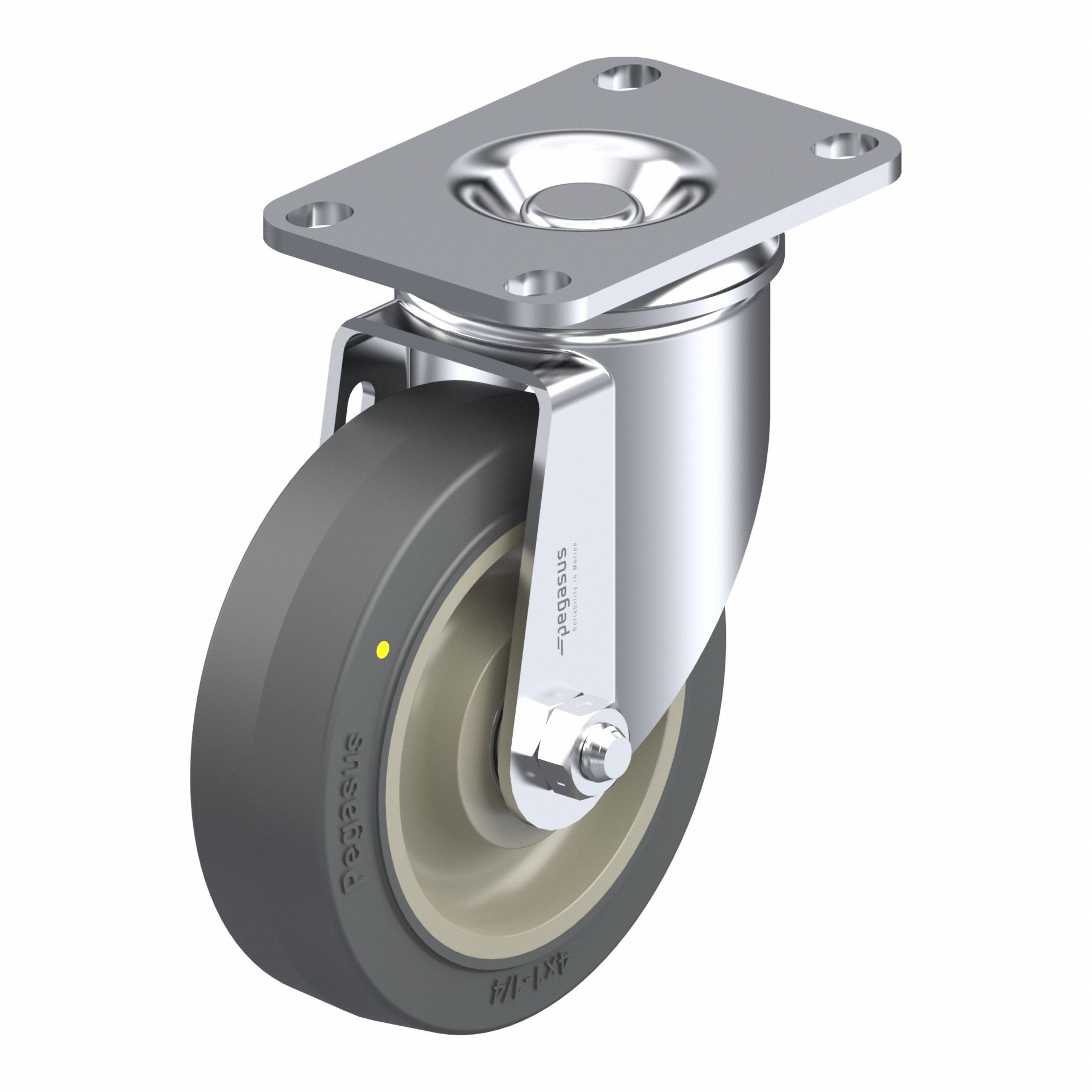 Swivel, No Brake, Plate Caster - 846TC1|P12S-PRP040B-12-EL - Grainger