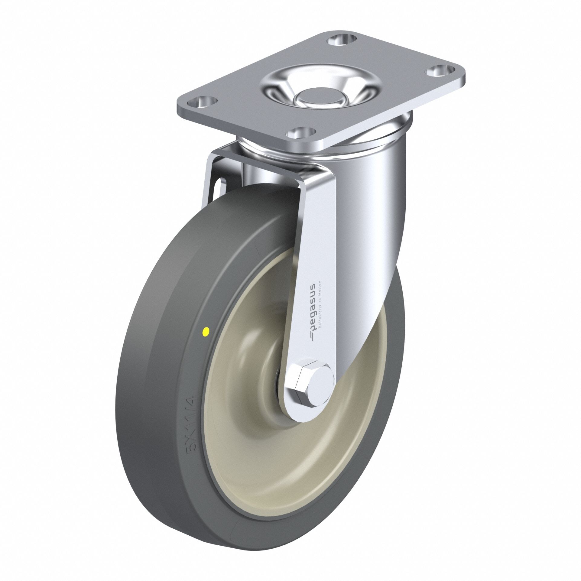 Swivel, No Brake, Plate Caster - 846TC3|P12S-PRP050B-12-EL - Grainger