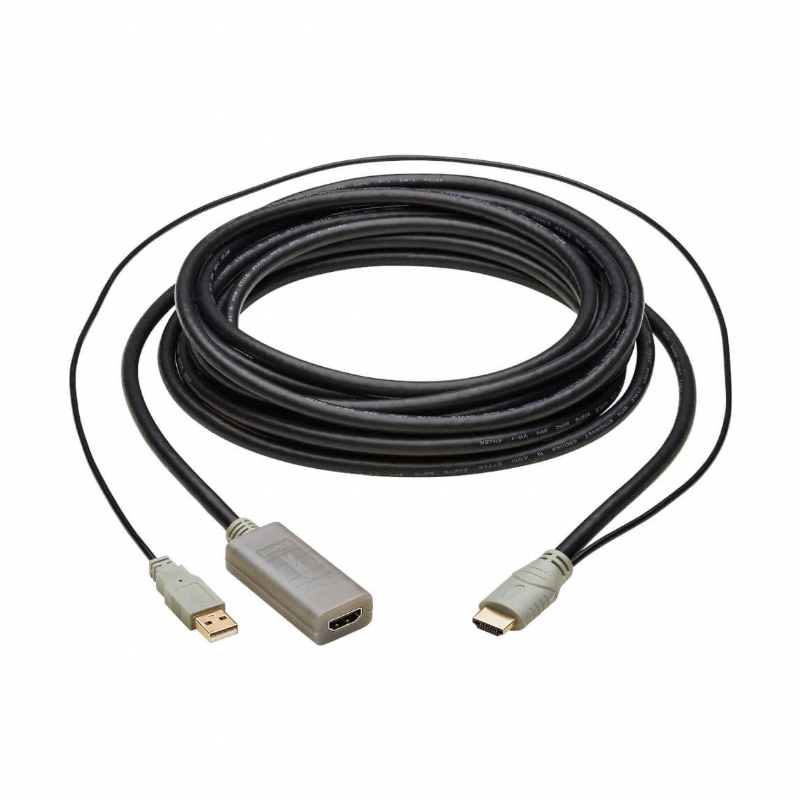 EATON TRIPP LITE, 10 ft Overall Lg, 4K @ 60 Hz, HDMI Extension Cable ...