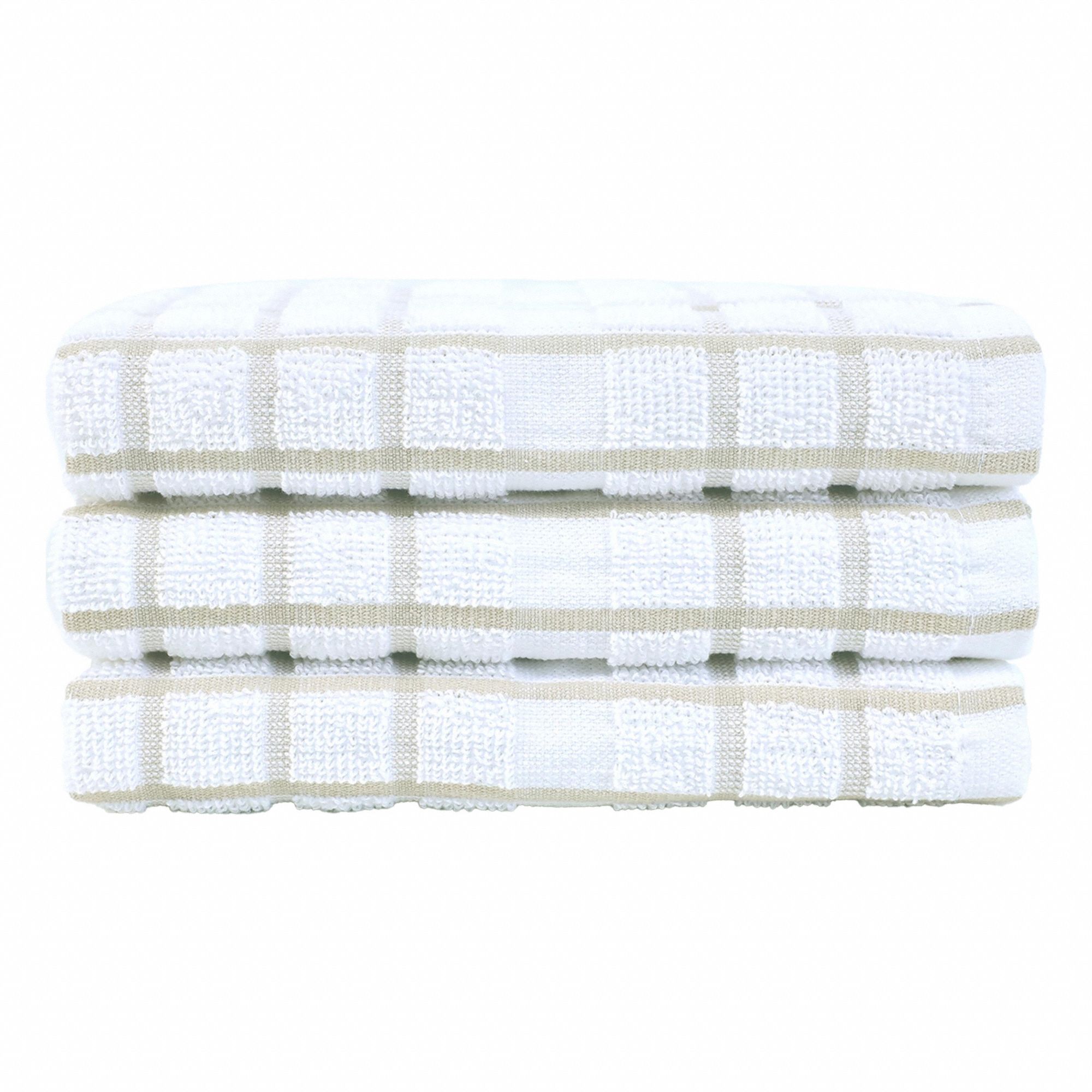 MARTEX, Tan, Windowpane, Kitchen Towel - 827P06|1C41658 - Grainger