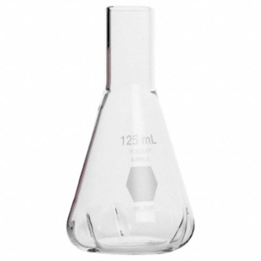 Borosilicate Glass, 125 mL Capacity - mL, Shaker Flask - 52NK54|25630 ...