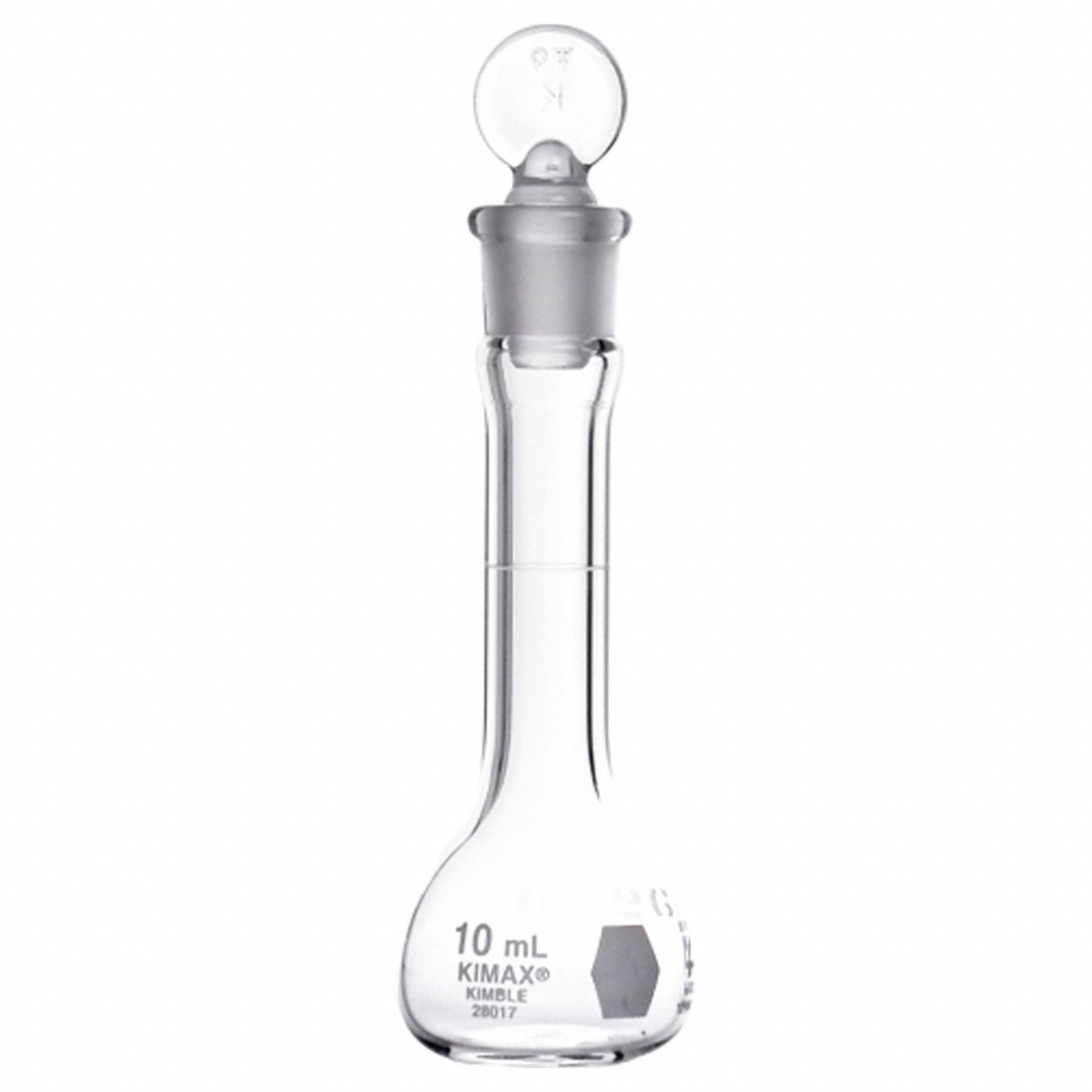 Borosilicate Glass, 10 mL Capacity - mL, Volumetric Flask - 52NL34 ...