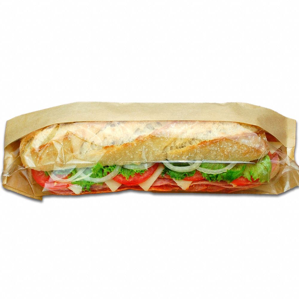 READY FRESH, 3 1/4 in Wd, 2 in Dp, Window Sandwich Bag - 833GD6|RF ...
