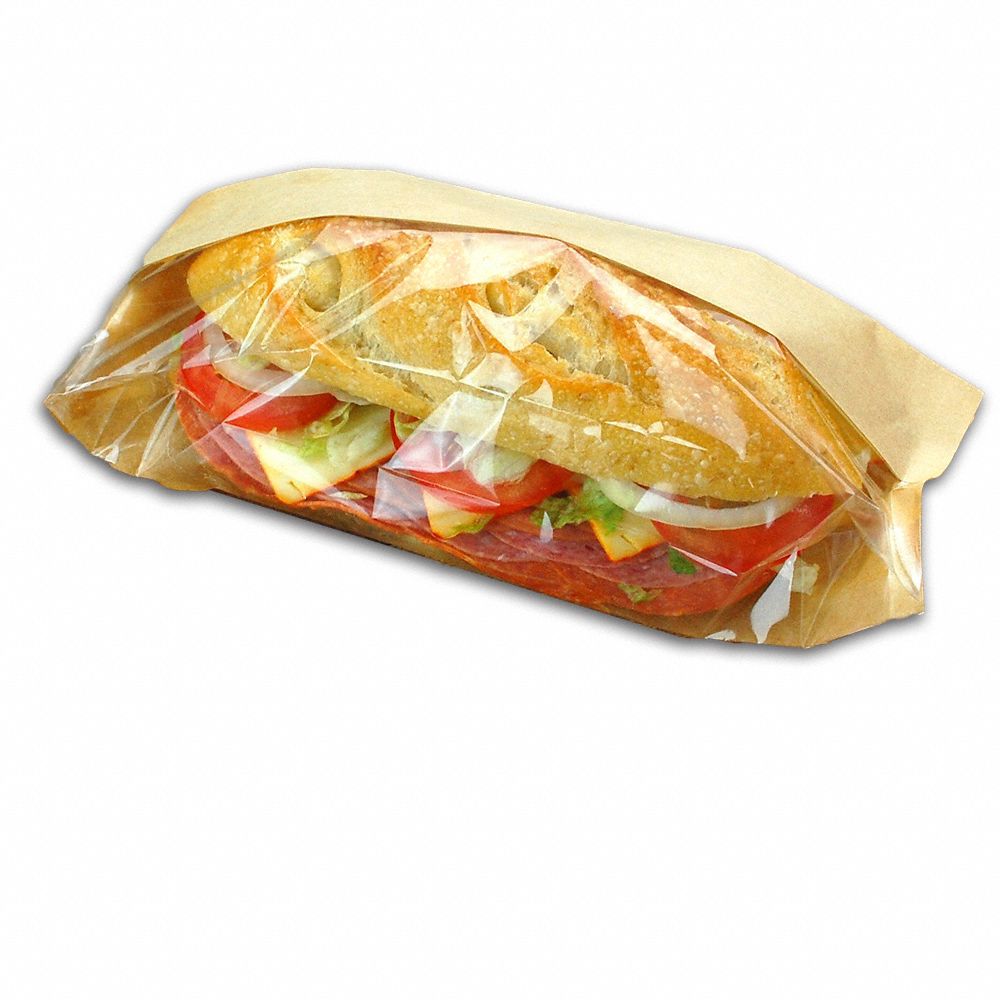 READY FRESH, 3 1/2 in Wd, 2 1/4 in Dp, Window Sandwich Bag - 833GD7|RF ...