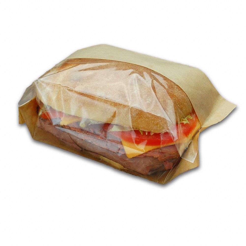 READY FRESH, 3 1/2 in Wd, 2 1/4 in Dp, Window Sandwich Bag - 833GD9|RF ...